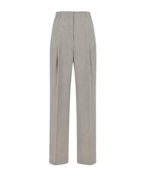 Alberta Ferretti Casual Trousers With Belt Loops - Gray
