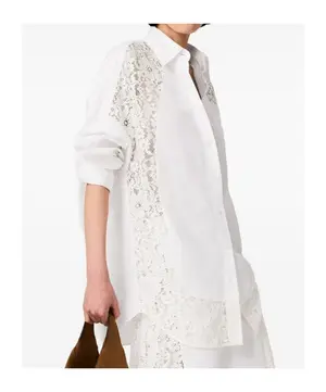 Stella McCartney Lace-panelled Cotton Shirt - White