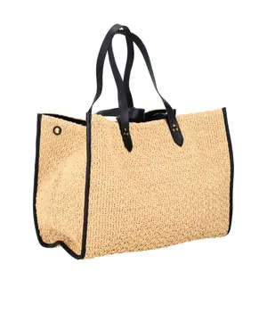 Jérôme Dreyfuss Large Tote Bag With Leather Trim - Nude