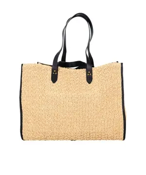 Jérôme Dreyfuss Large Tote Bag With Leather Trim - Nude