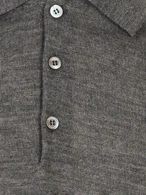 Canali Long-sleeve Knitted Polo Shirt