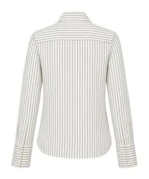 Co Striped Silk Shirt - White