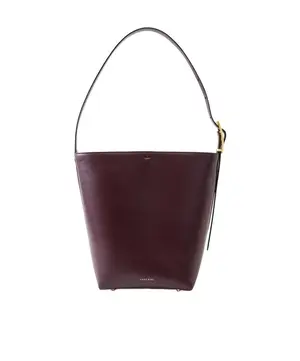 ANINE BING Elly Bucket Bag Grained Leather Fig