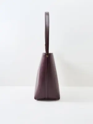 ANINE BING Elly Bucket Bag Grained Leather Fig