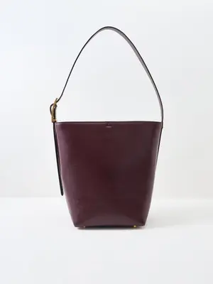 ANINE BING Elly Bucket Bag Grained Leather Fig
