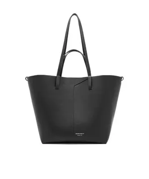 Emporio Armani 1981 Leather Shopper Bag - Black