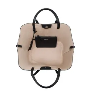 Emporio Armani 1981 Leather Shopper Bag - Black