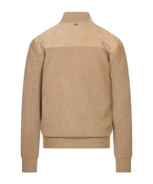 Agnona Long-sleeve Panelled Jacket With A Stand Collar