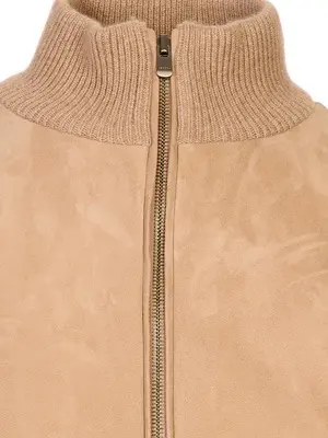 Agnona Long-sleeve Panelled Jacket With A Stand Collar
