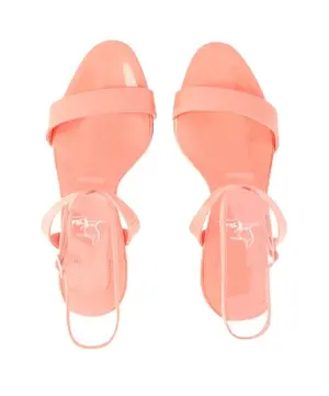 CHRISTIAN LOUBOUTIN Round Toe Stiletto Heeled Sandals With Crisscross Straps - Pink