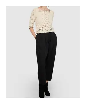 Isabel Marant Étoile Cropped Boat-neck Crochet Sweater