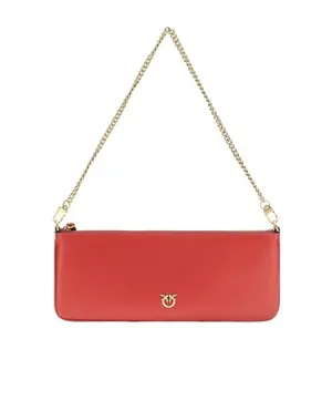 Pinko Zippered Shoulder Bag - Red