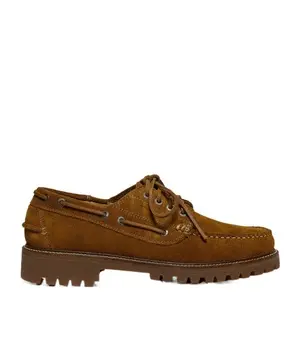 G.H. BASS  CO Laced Moccasin Shoes - Mid Brown