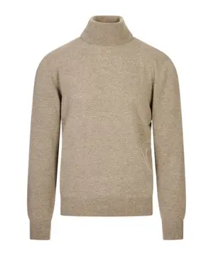 Agnona Long Sleeve Turtleneck Sweater With Ribbed Trim - No