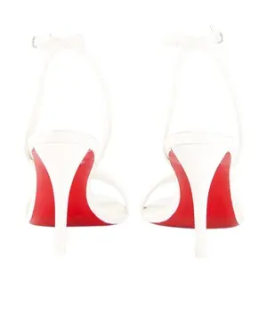CHRISTIAN LOUBOUTIN Round Toe High-heeled Sandals - White