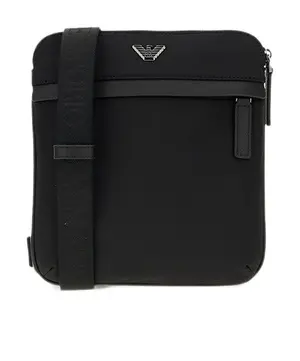 Emporio Armani Logo-plaque Shoulder Bag - Black