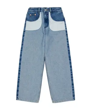 MAISON MARGIELA Regular Jeans In Two-tone Denim
