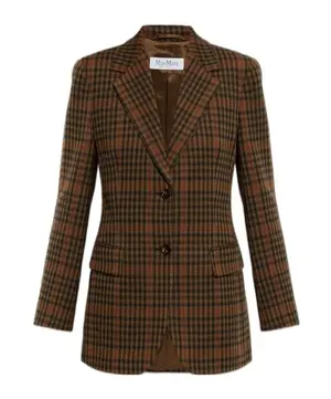 Max Mara Checked Blazer - Black