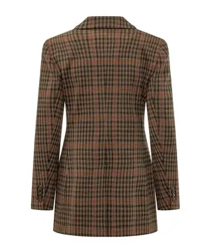 Max Mara Single-breasted Glen Plaid Jersey Blazer - No