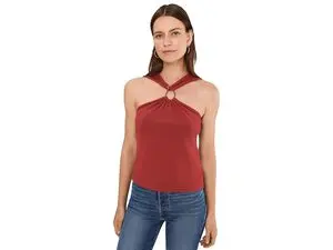 Vince Camuto Tank With Metal Ring Detail Clothing Burnt Umber - Brown
