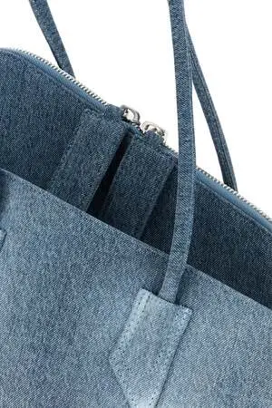 Attico Denim Medium La Passeggiata Shoulder Bag - Blue