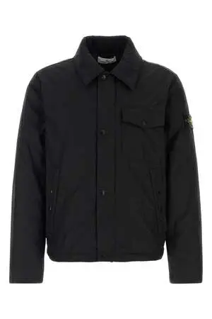Stone Island Polyester Blend Down Jacket - Black