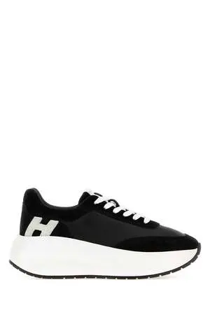 Hogan Leather And Suede Maxi I Active Sneakers - Black