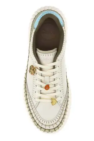 Chloé Ivory Leather Nama Sneakers