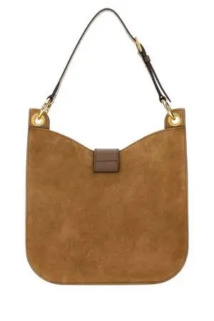 TOM FORD Camel Suede Shoulder Bag