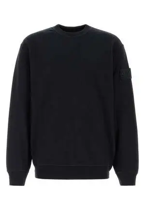 Stone Island Stretch Cotton Sweatshirt - Black