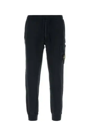 Stone Island Slate Cotton Joggers - Black