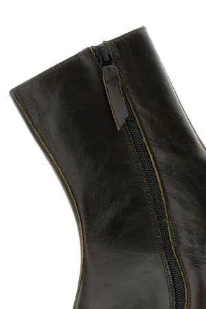 Our Legacy Chocolate Leather Camion Ankle Boots