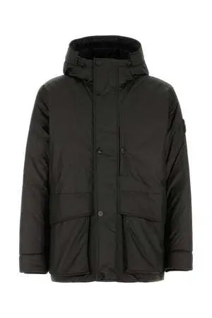 Stone Island Nylon And Polyester Parka - Black