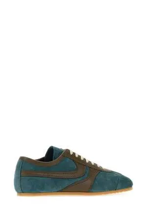 Dries Van Noten Two-tone Suede And Leather Sneakers
