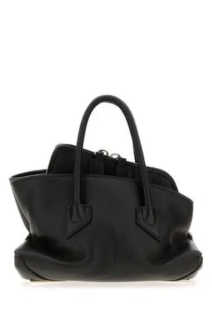 Attico Leather Mini La Passeggiata Handbag - Black