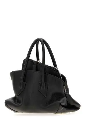 Attico Leather Mini La Passeggiata Handbag - Black
