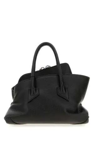 Attico Leather Mini La Passeggiata Handbag - Black