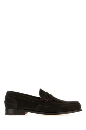 Church's Dark Suede Pembrey Loafers - Brown