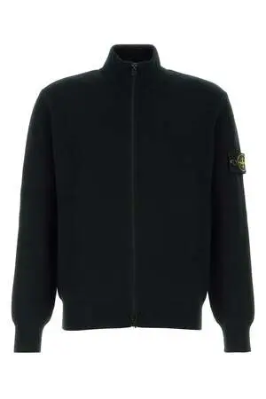 Stone Island Cotton Cardigan - Black