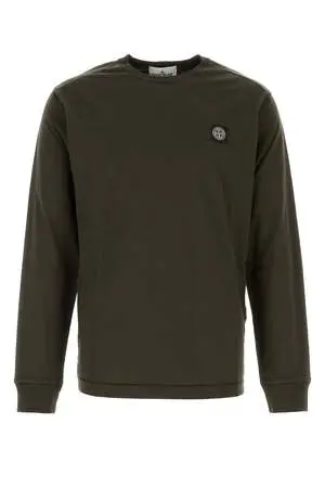 Stone Island Khaki Cotton T-shirt - Green