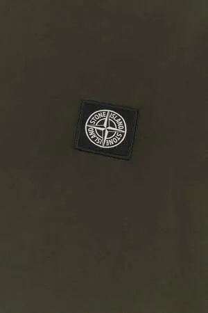 Stone Island Khaki Cotton T-shirt