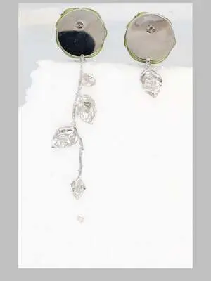 Magda Butrym Rose And Leaf Drop Earrings