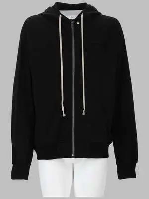 Rick Owens Felpa Con Zip E Cappuccio
