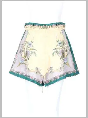 Zimmermann Linen Printed Shorts - Multicolor