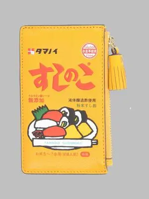 ANYA HINDMARCH Portacarte Sushi No Ko Con Zip - Yellow