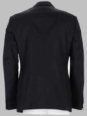 Giorgio Armani Wool And Cashmere Blazer - Black
