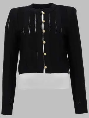 Balmain Cropped Cardigan - Black