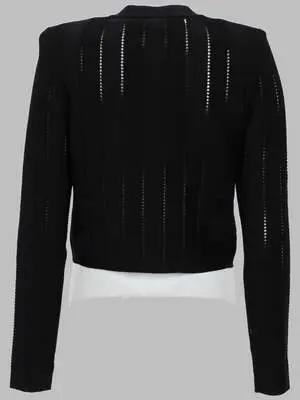 Balmain Cropped Cardigan - Black