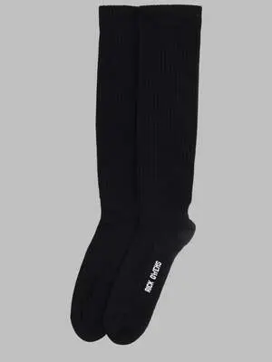 Rick Owens Ribbed Knee-high Socks - Black