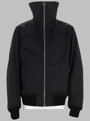 Rick Owens Zip Up Bomber Jacket - Black